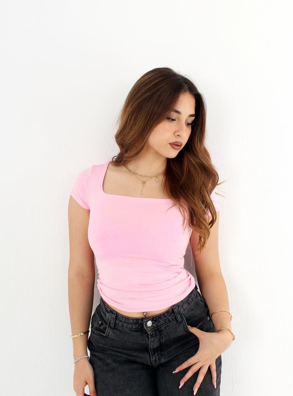 CAIRO Reversible top in Bubble gum – Angelbygina